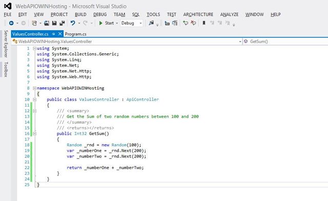 Web API Self-Hosting Using OWIN